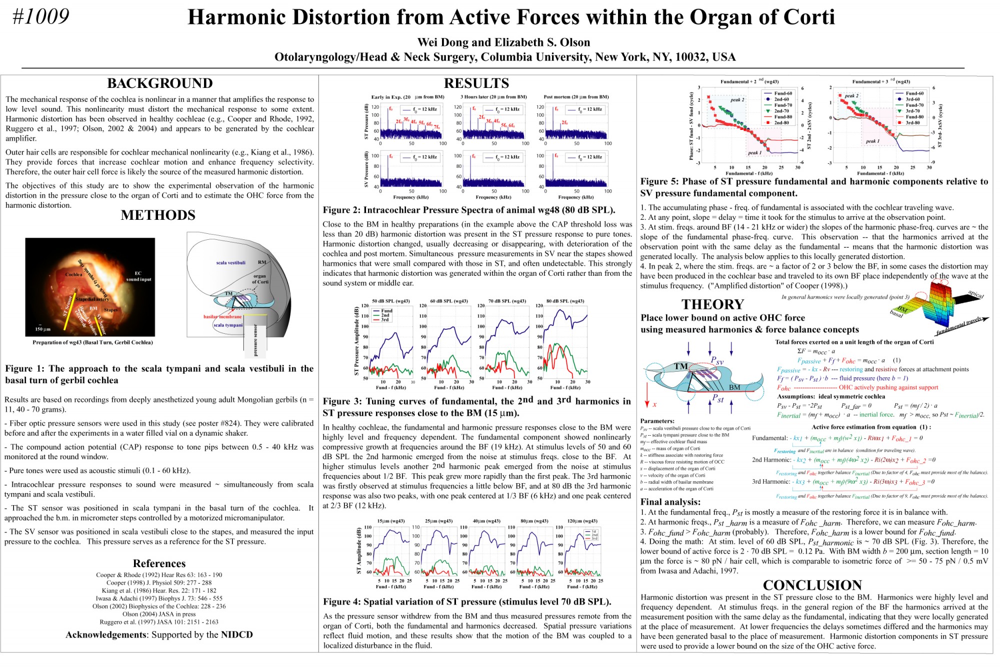 Harmonic Distortion from Active Forces within the Organ of Corti | Fowler Memorial Lab